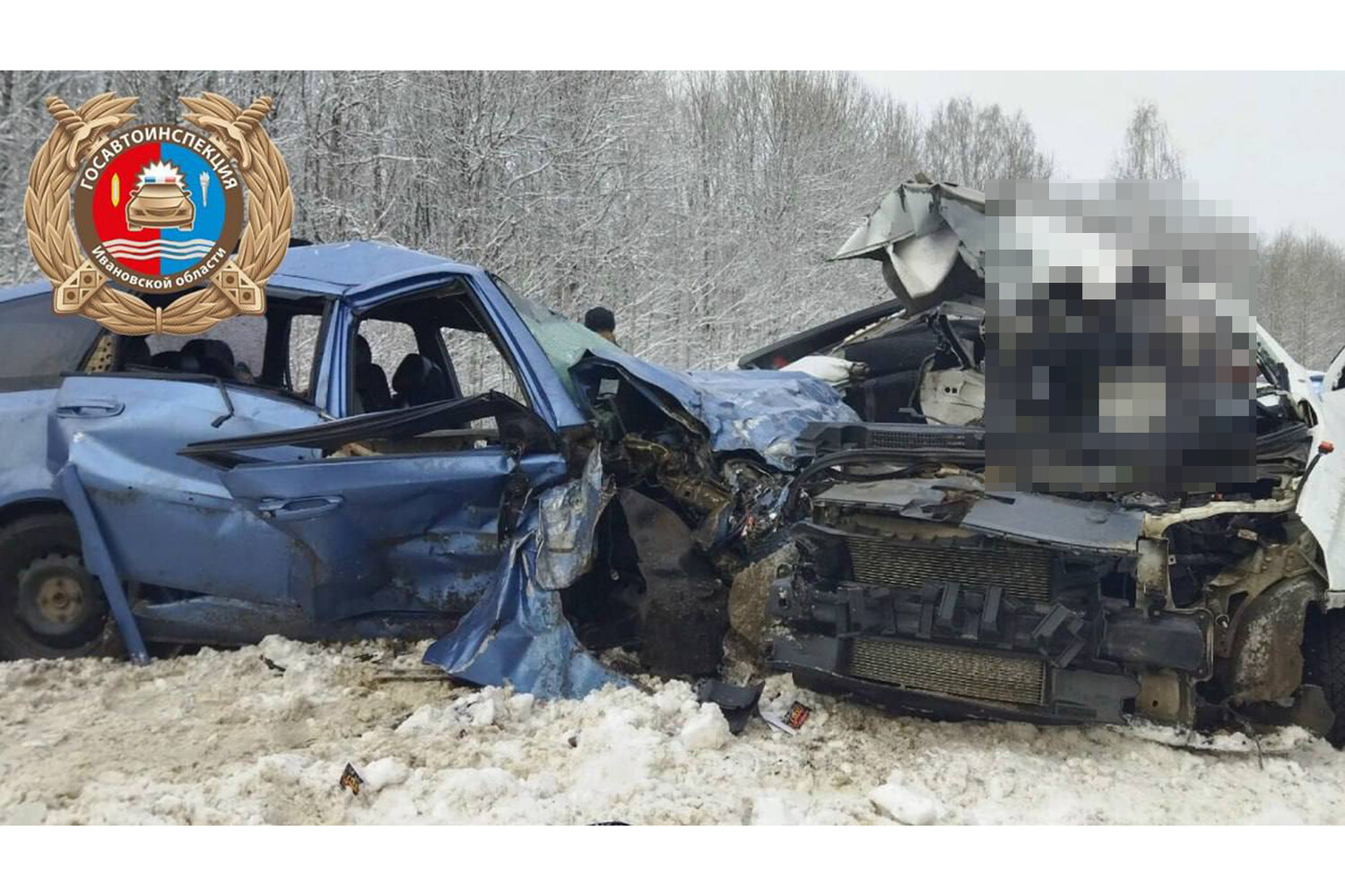 Появились кадры с места жесткого ДТП в Ивановской области, где ...